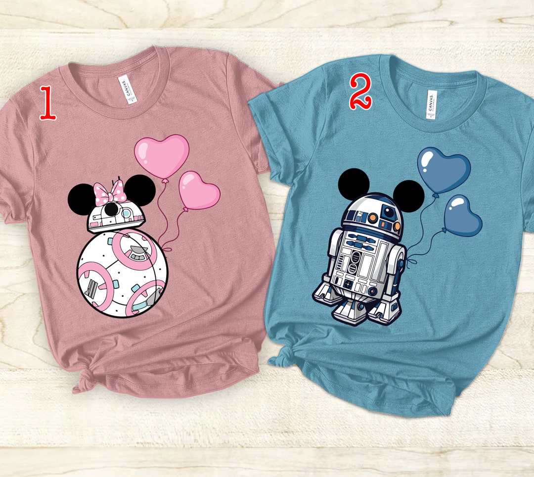Camicia per coppia di Star Wars, Camicia per coppia R2D2 BB8, Camicia ...