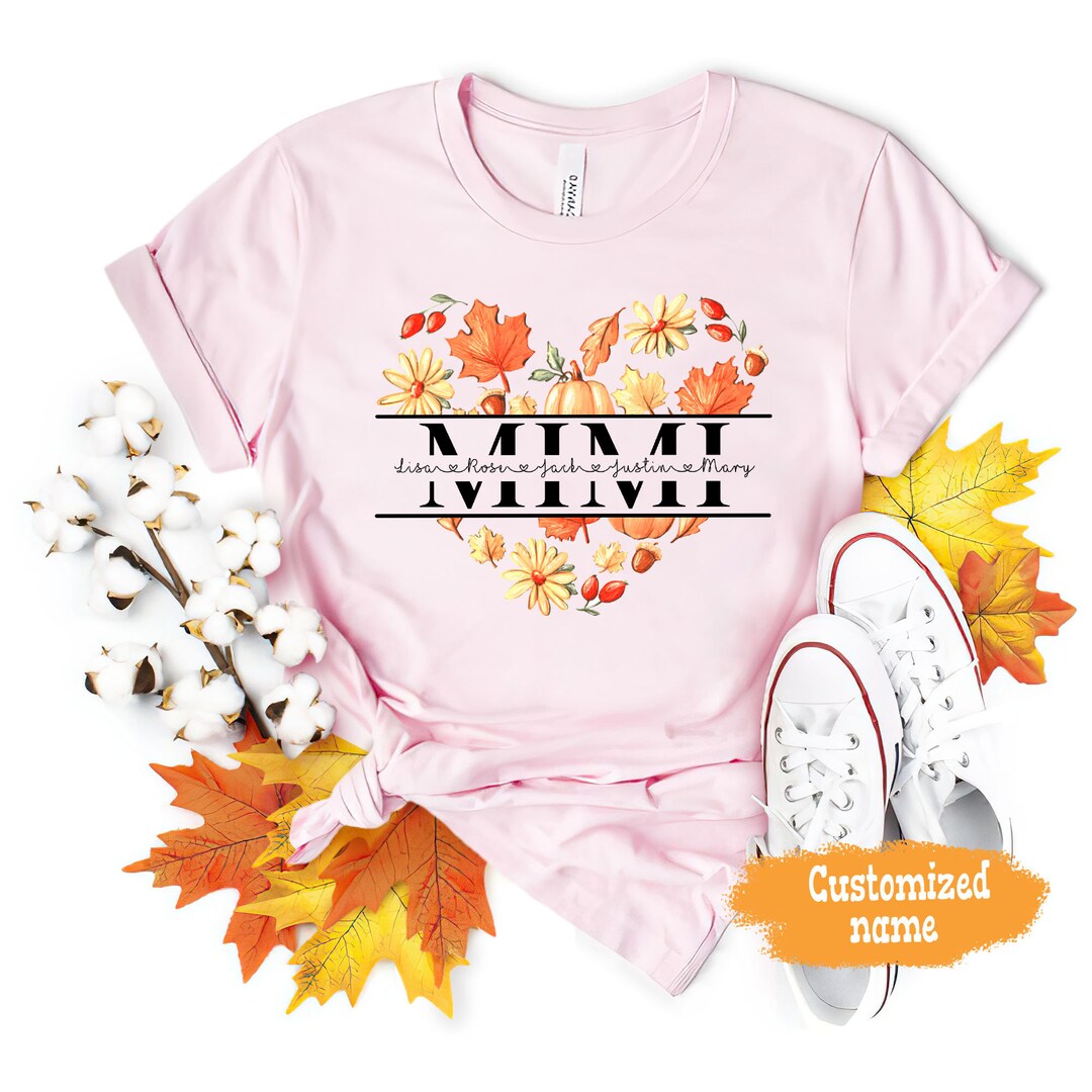 Personalized Grandma Fall T-shirt, Fall Shirts for Women, Fall ...
