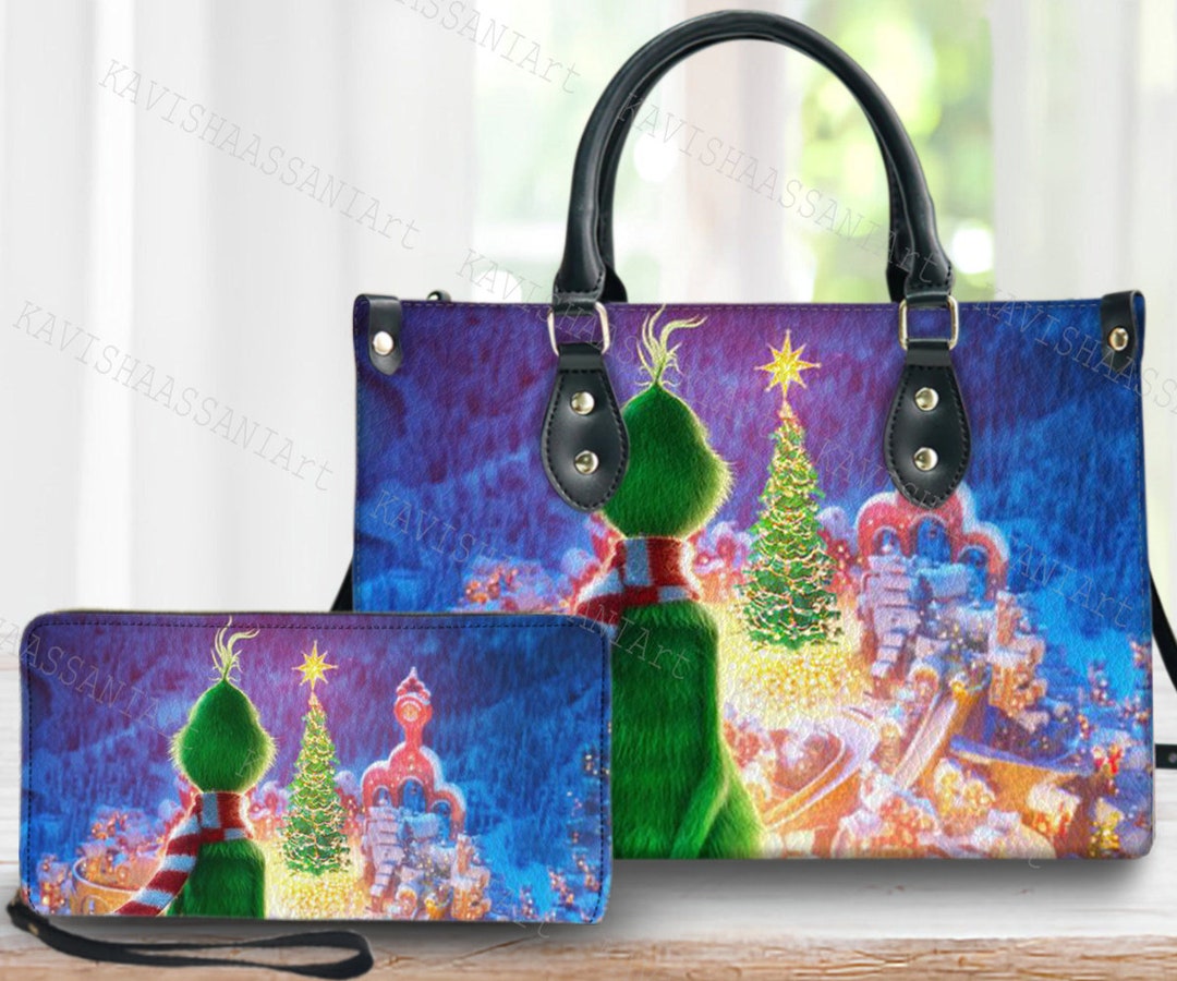 Grinch Christmas Leather Bag Grinch Lover's Handbag - Etsy