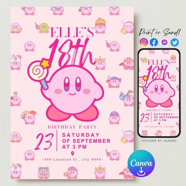 Kirby Sticker - Etsy