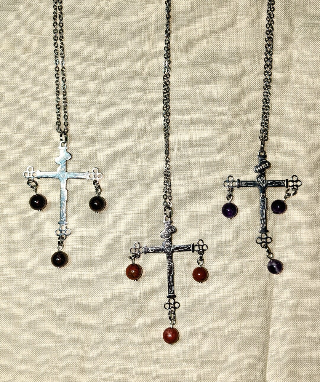 Galway Cross in Stainless Steel With Gemstone Dropper | 18th Century ...