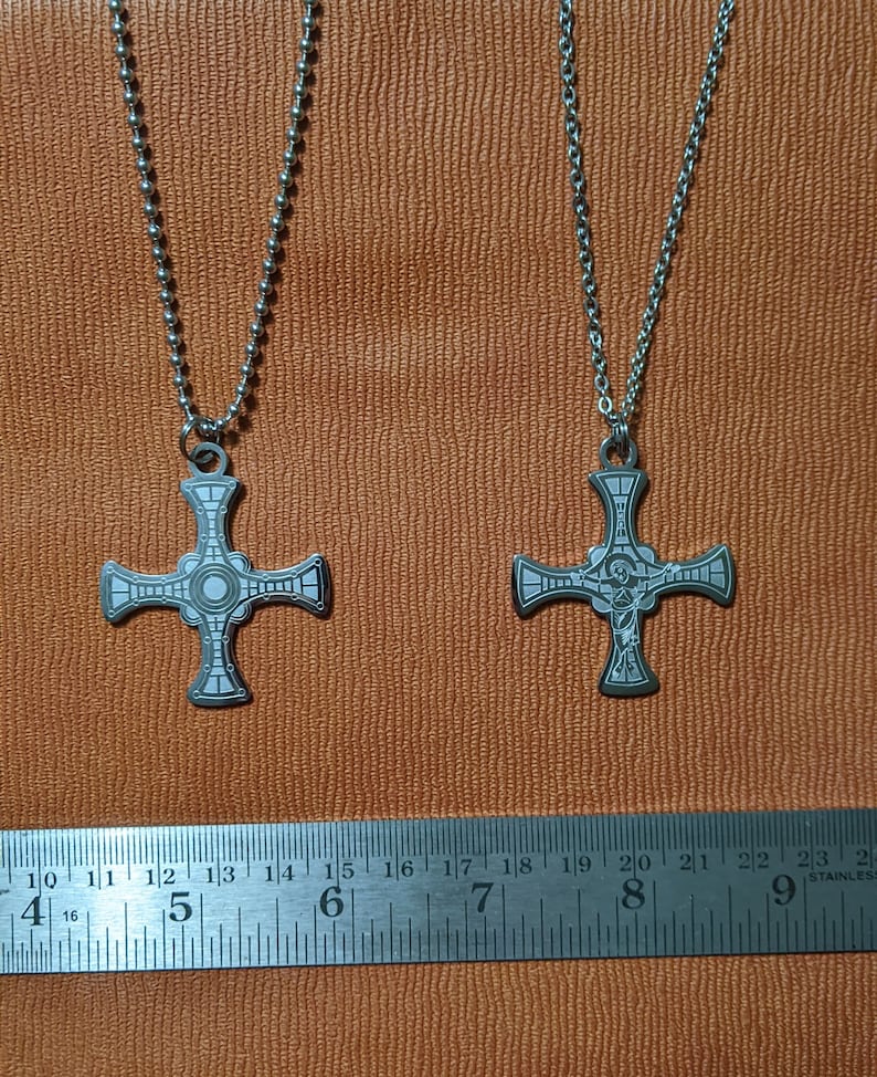 St Cuthbert Cross in Stainless Steel With Chain I Durham Cathedral I ...