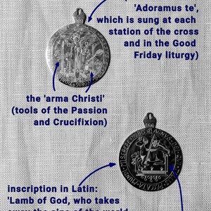 Recusant Crucifix Medal Etched in Stainless Steel I Lamb of God I ...