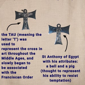Medieval Franciscan Tau Crucifix Etched in Stainless Steel W/ Chain I ...