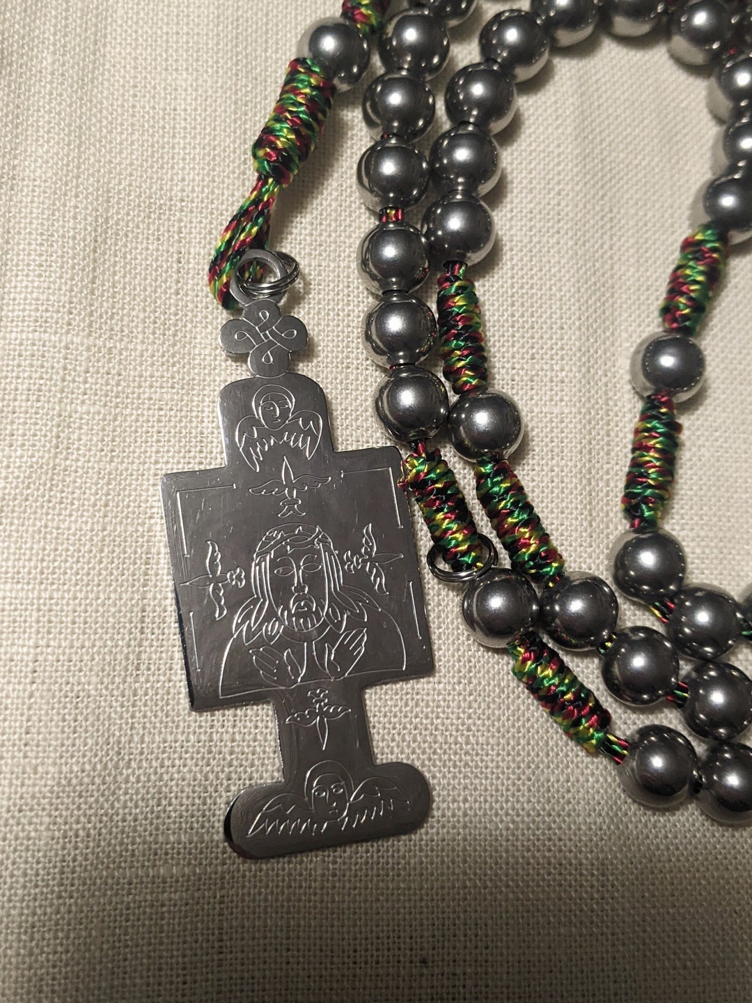Ethiopian Coptic Catholic Rosary W/ US Micro Cord in Pan-african ...