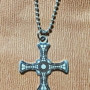 St Cuthbert Cross in Stainless Steel With Chain I Durham Cathedral I ...