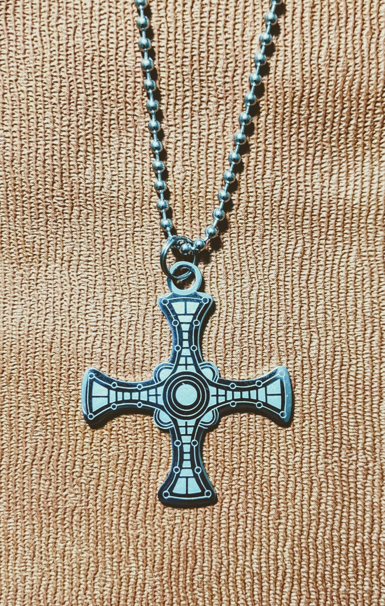 St Cuthbert Cross in Stainless Steel With Chain I Durham Cathedral I ...