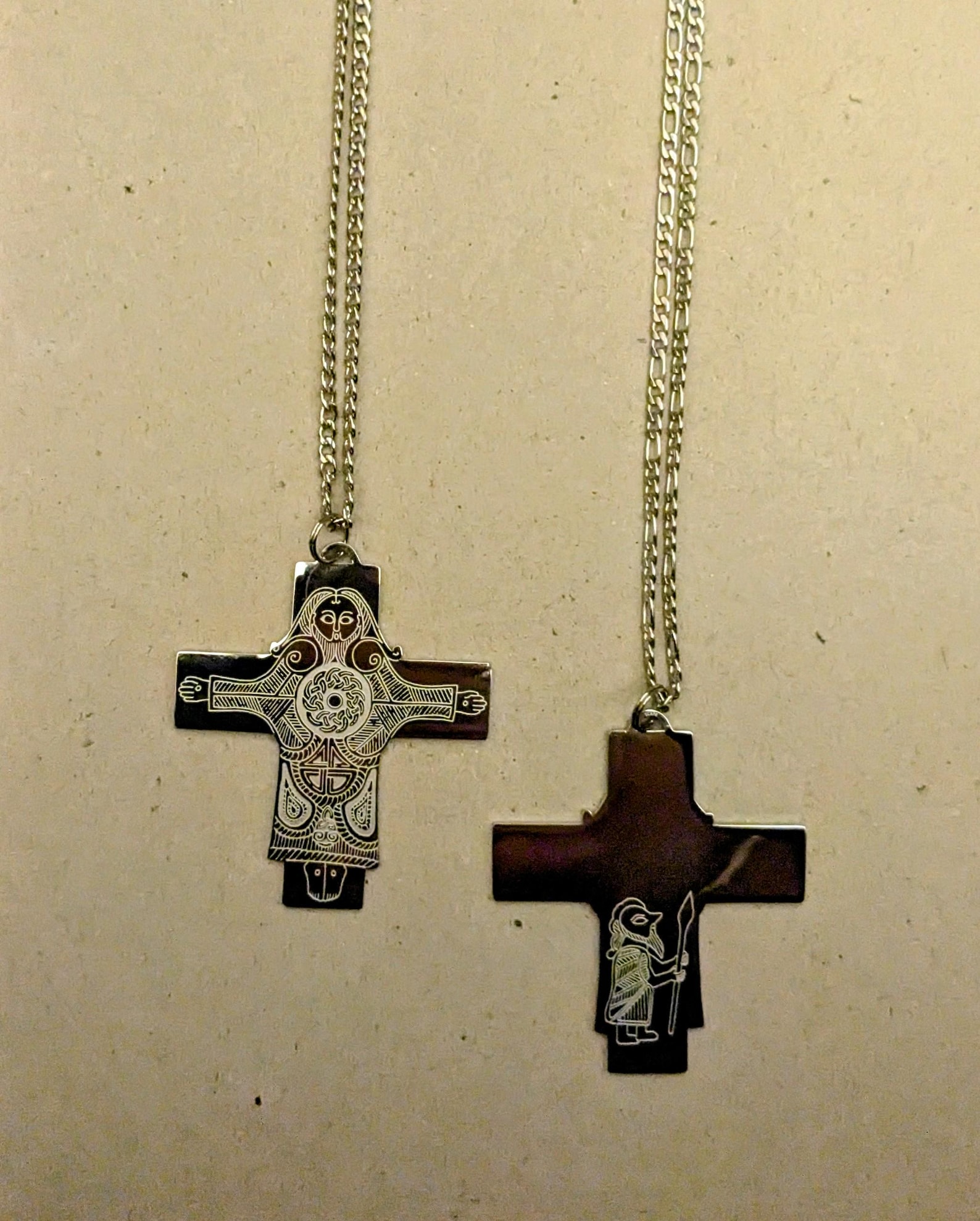 Manx Cross, Etched in Stainless Steel on Chain | Celtic Cross ...