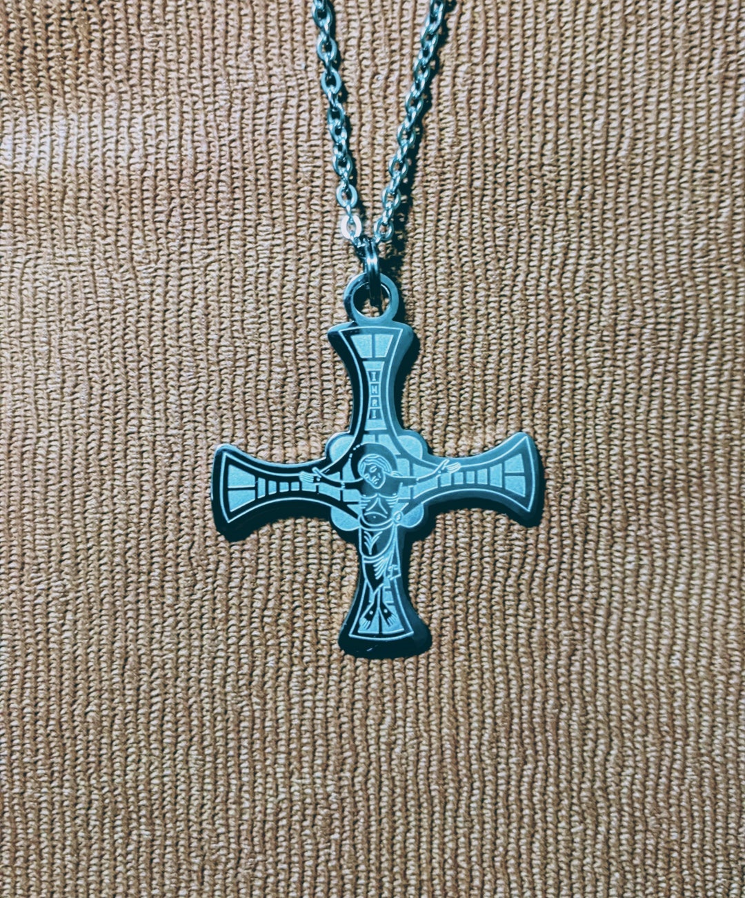 St Cuthbert Cross in Stainless Steel With Chain I Durham Cathedral I ...