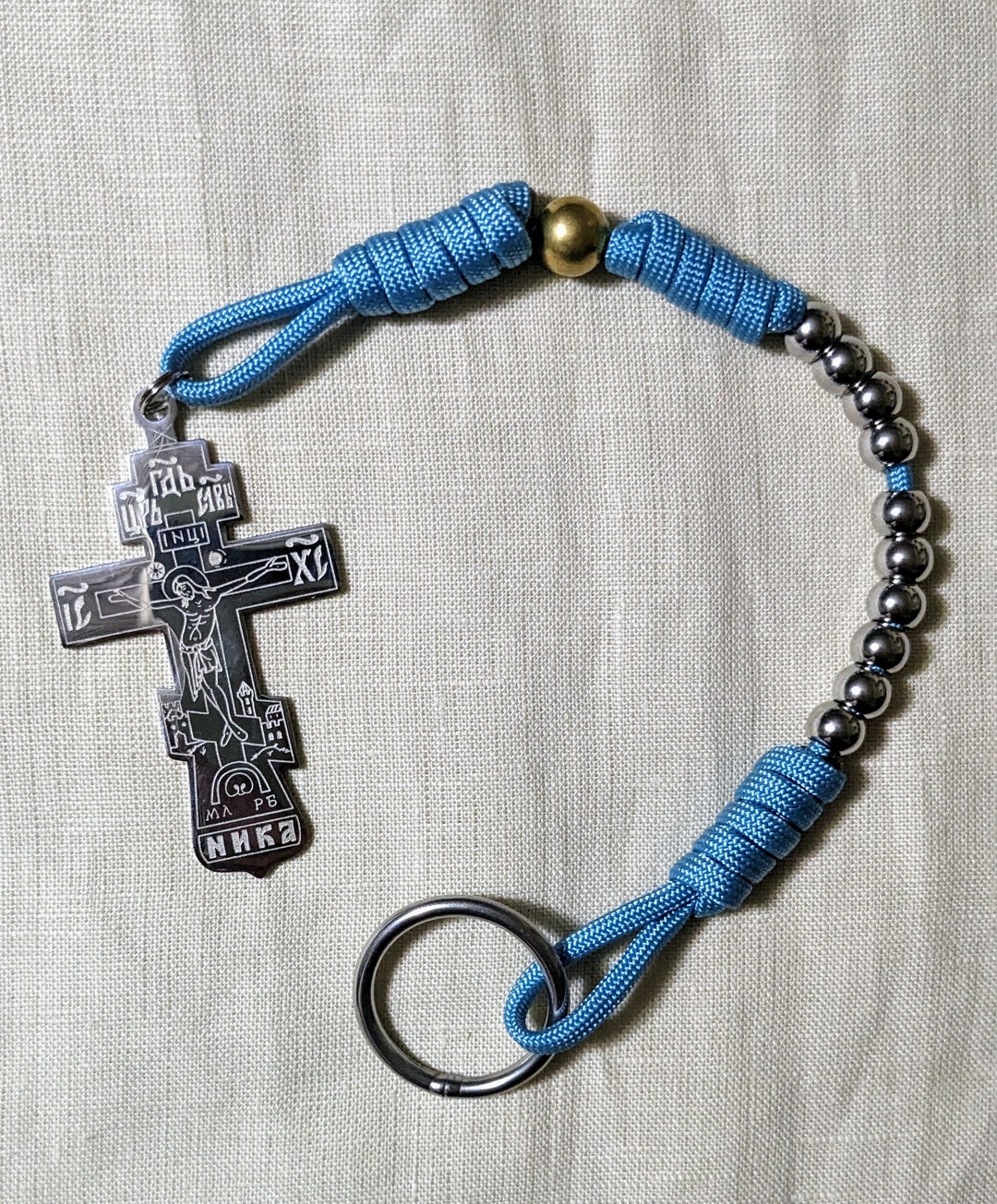 Sts Cyrill and Methodius Decade Rosary, W/ Steel and Brass Beads ...