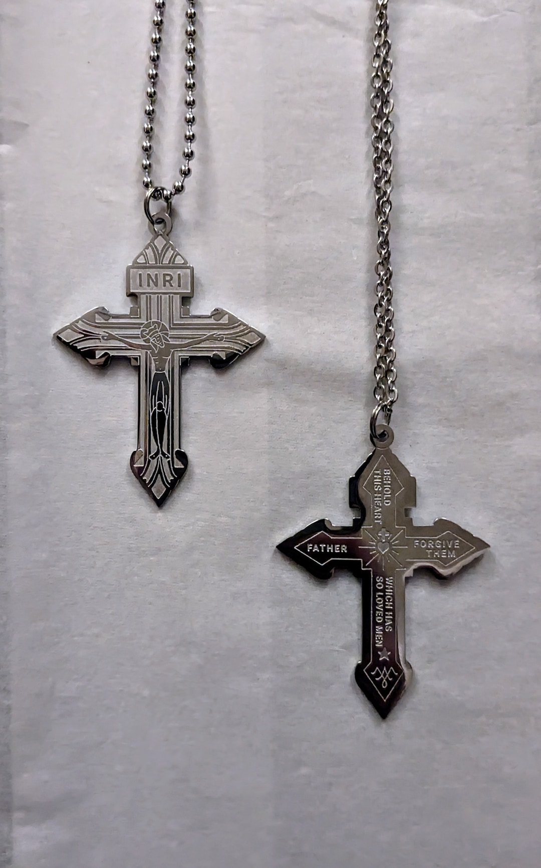 Stainless Steel Pardon Cross | Catholic Sacramental Crucifix on Chain ...