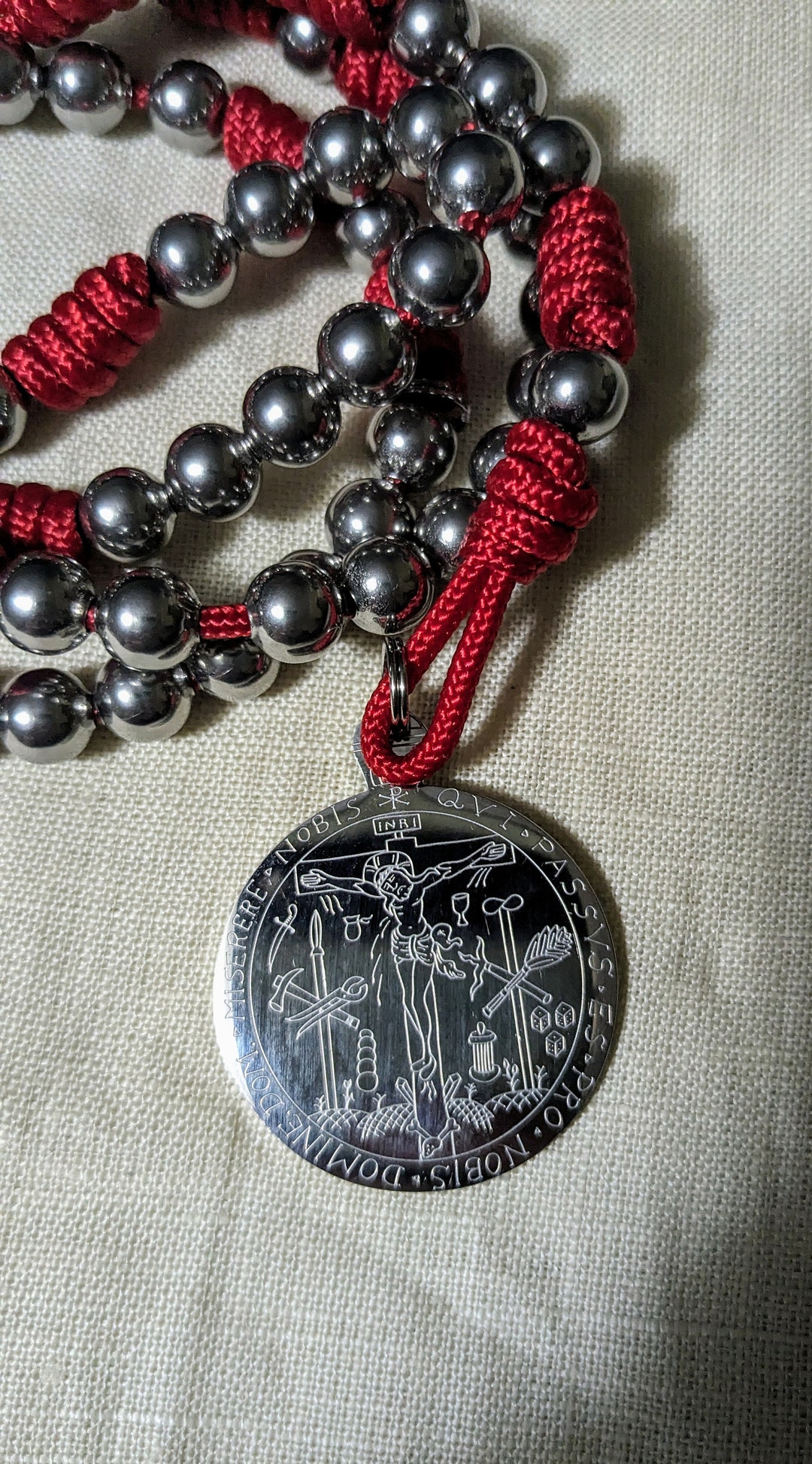 Pilgrimage of Grace Roman Catholic Paracord Rosary, W/ Stainless Steel ...