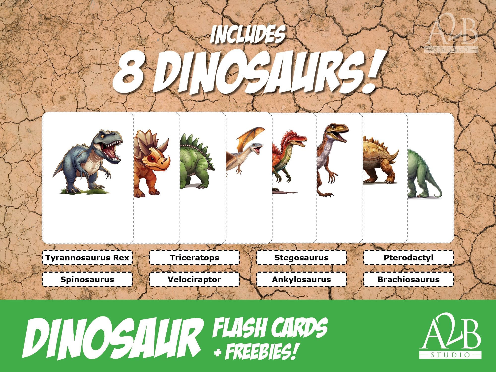 Dinosaur Flash Cards • Montessori Cards • Nomenclature • PDF Printable ...