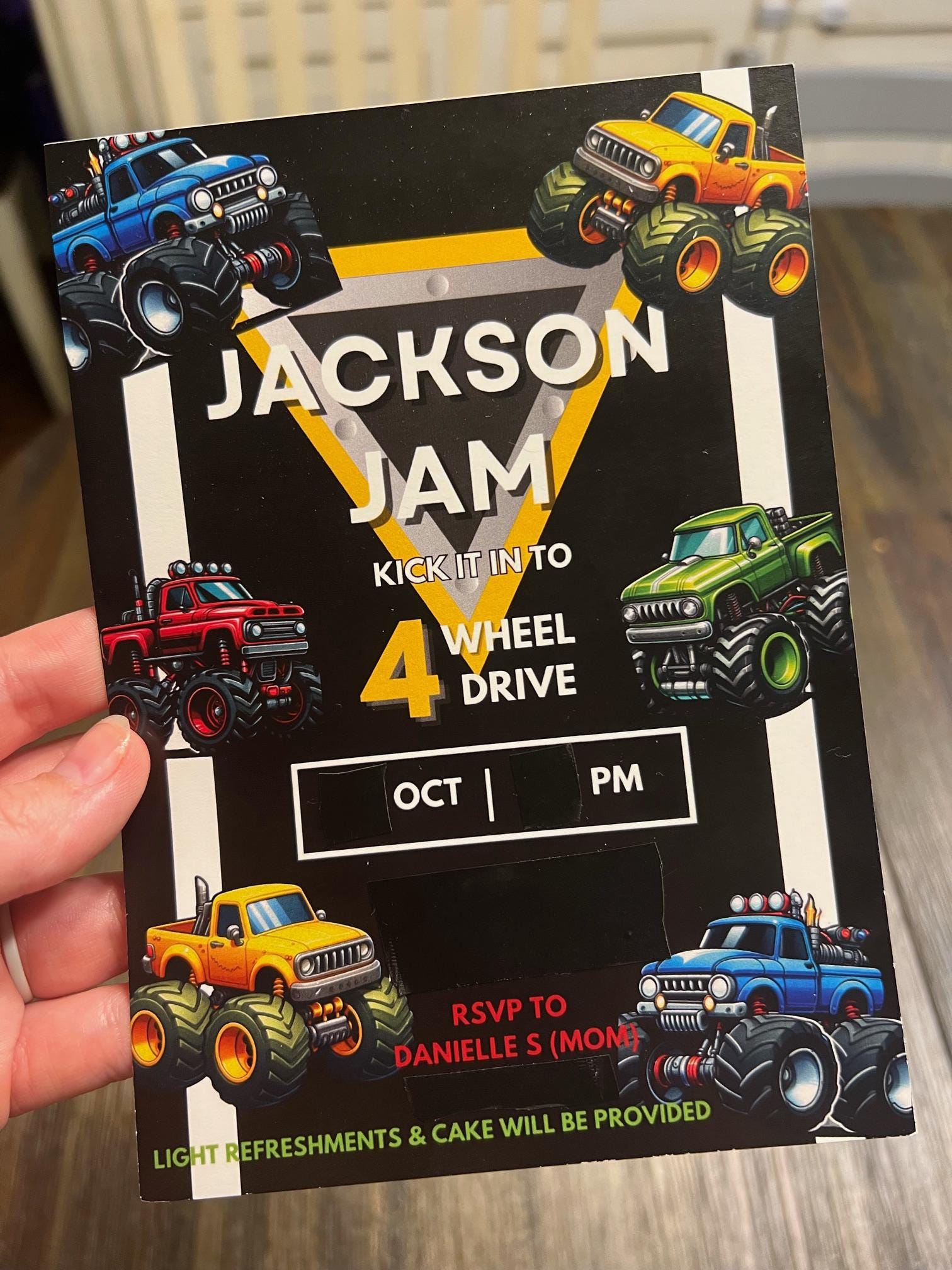 Monster Truck - Monster Jam - Birthday Party Invitation - Canva ...