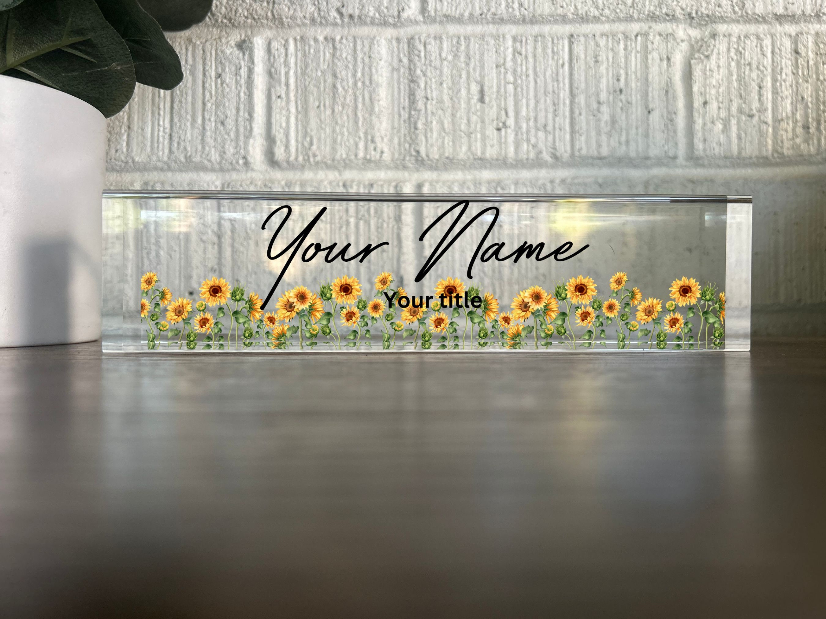 Custom Desk Name Sign Custom Desk Name Acrylic Plate - Etsy