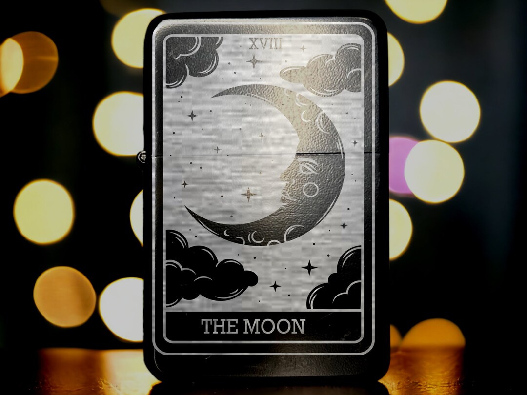 The Moon Custom Engraved Tarot Card Lighter | Spiritual Gift - Etsy