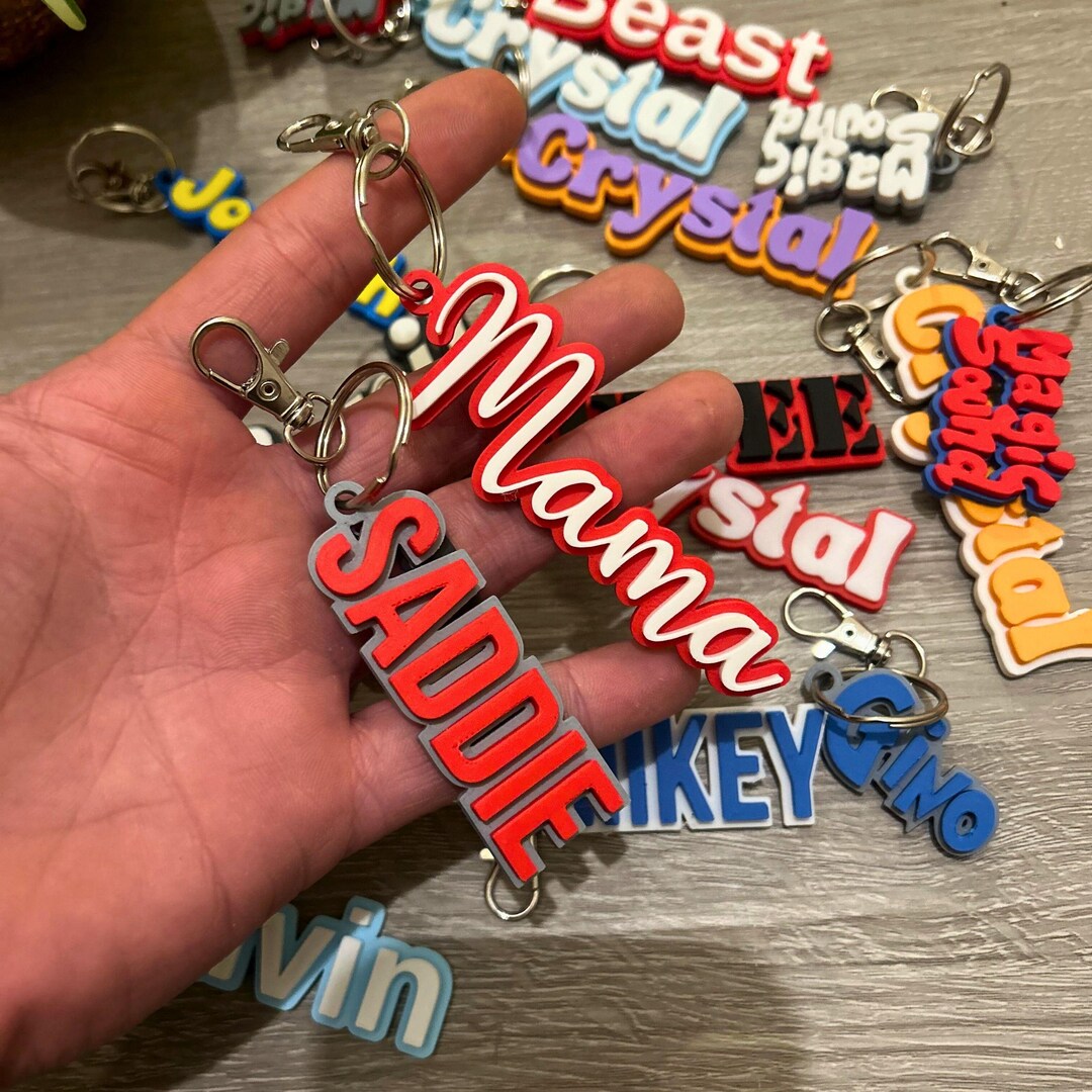 Custom Name Keychain, Personalized Backpack Tag, Christmas Gift - Etsy