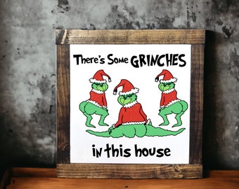Merry Grinchmas Sign, Grinch Wooden Sign, Grinch Decor, Grinch ...