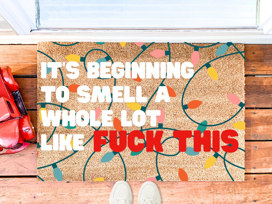 Funny Christmas Coir Doormat, Unwelcome Holiday Decor - Etsy