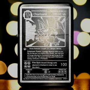 Custom Engraved Charizard Lighter, Base Set Charizard Lighter, Cool ...