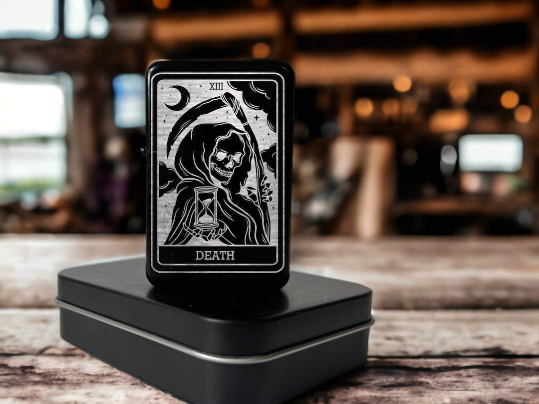 Death Custom Engraved Tarot Card Lighter - Etsy