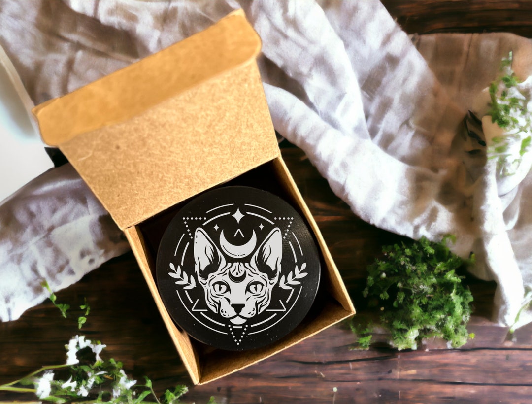 Celestial Cat Grinder Custom Engraved Herb & Spice Grinder Cat Lovers ...