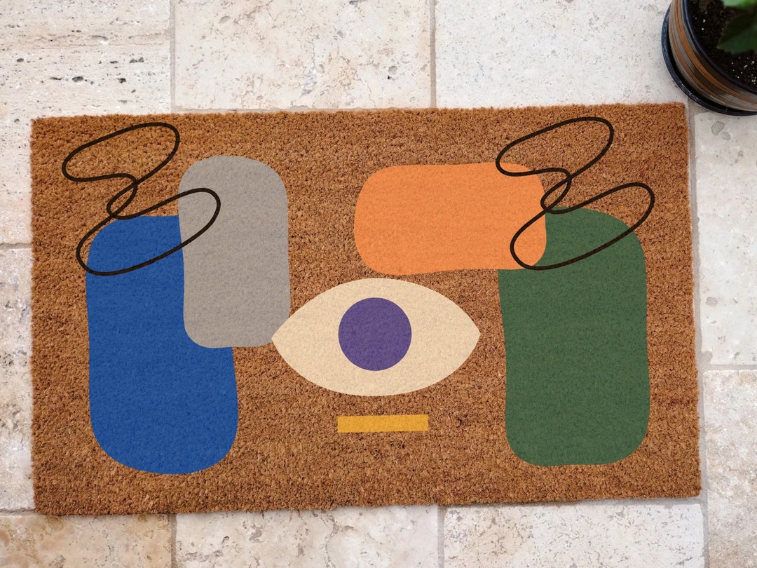 Modern Mid Century Welcome Doormat | Contemporary Doormat | Welcome Mat ...