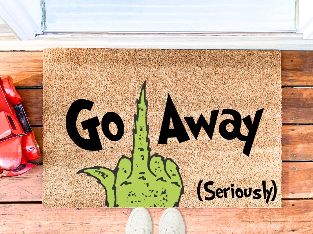 Unwelcome Mat Grinch Door Mat, Christmas at Home, Unwelcome Doormat ...