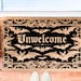 Unwelcome Bat Coir Doormat, Halloween Decor - Etsy