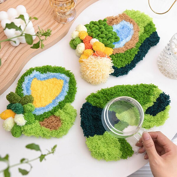 Punch Needle Coaster - Etsy