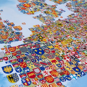Heraldic Map of Europe by Jekyll - Etsy