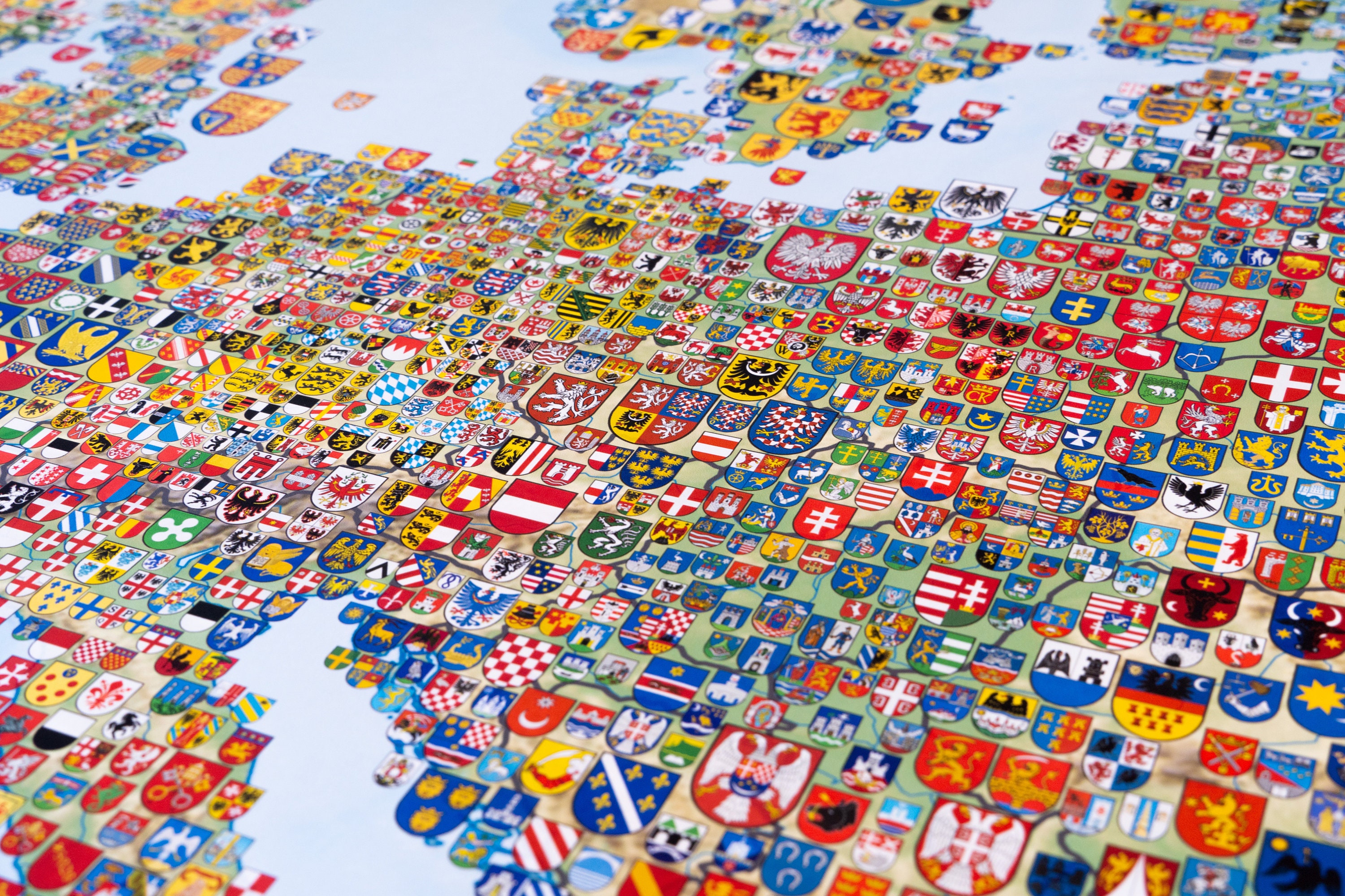 Heraldic Map of Europe by Jekyll - Etsy