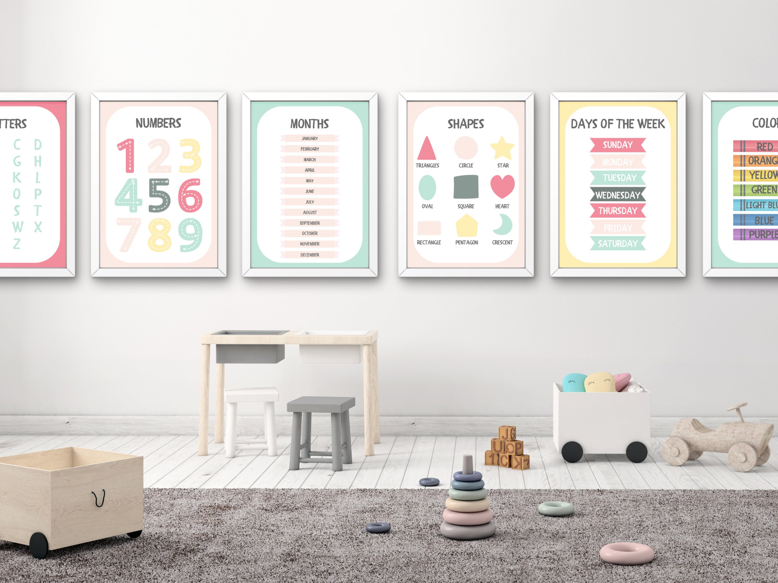 Educational Poster Set of 6,classroom Prints, Homeschool Prints ...