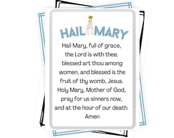 Hail Mary Worksheets - Etsy