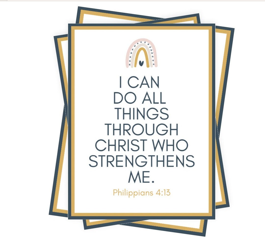 Bible Verse Aesthetic Rainbow Posters - Etsy