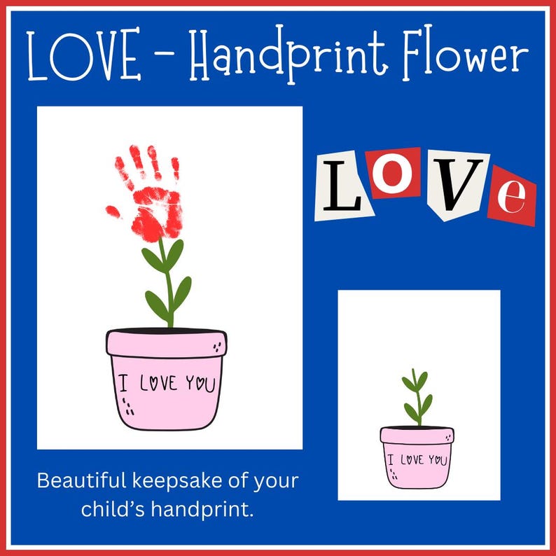 Handprint Flower - Etsy
