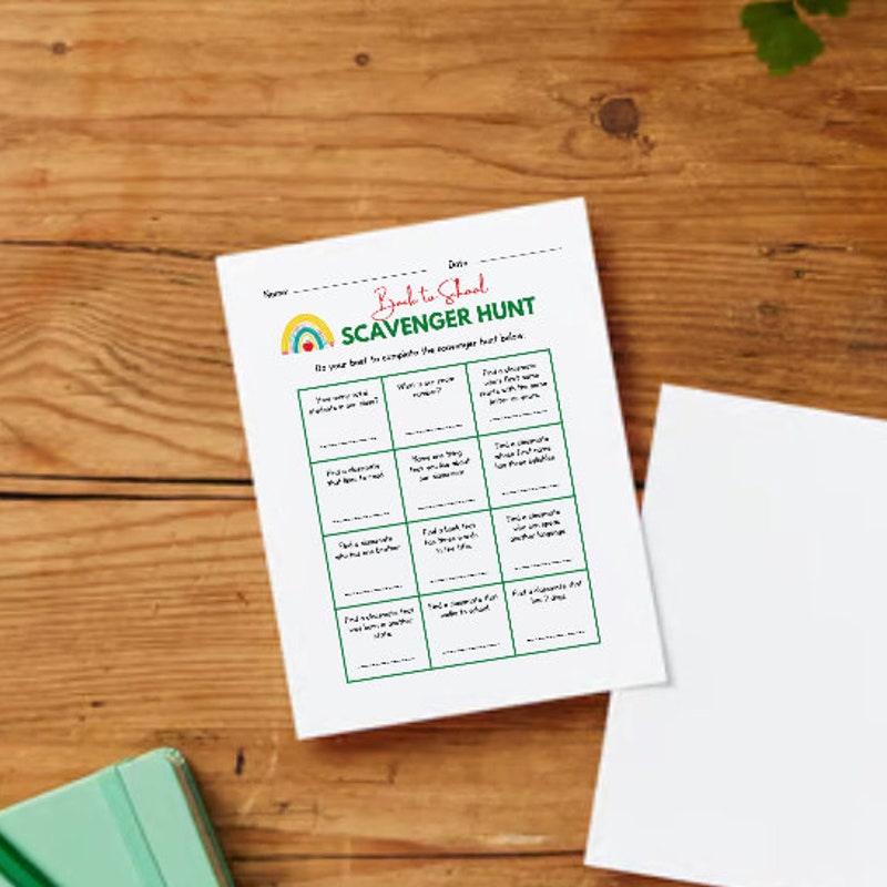 School Supply Scavenger Hunt - Etsy