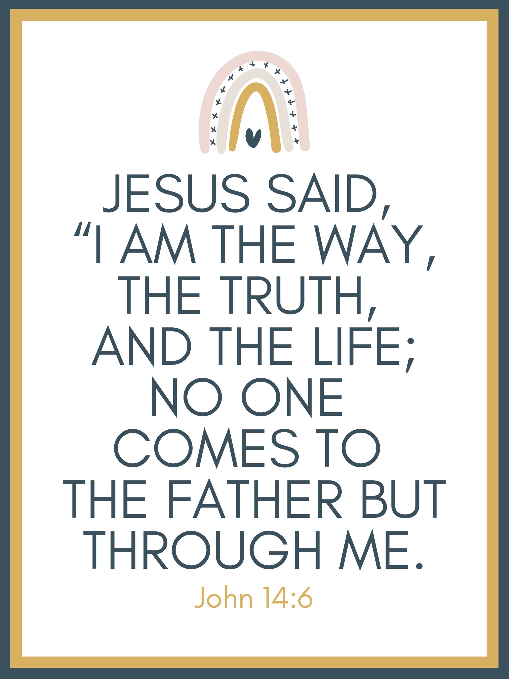 Bible Verse Aesthetic Rainbow Posters - Etsy