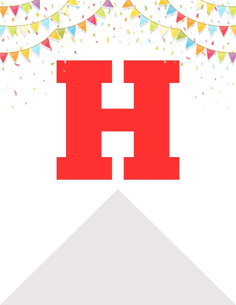 Printable Happy Birthday Banner Instant Digital Download - Etsy