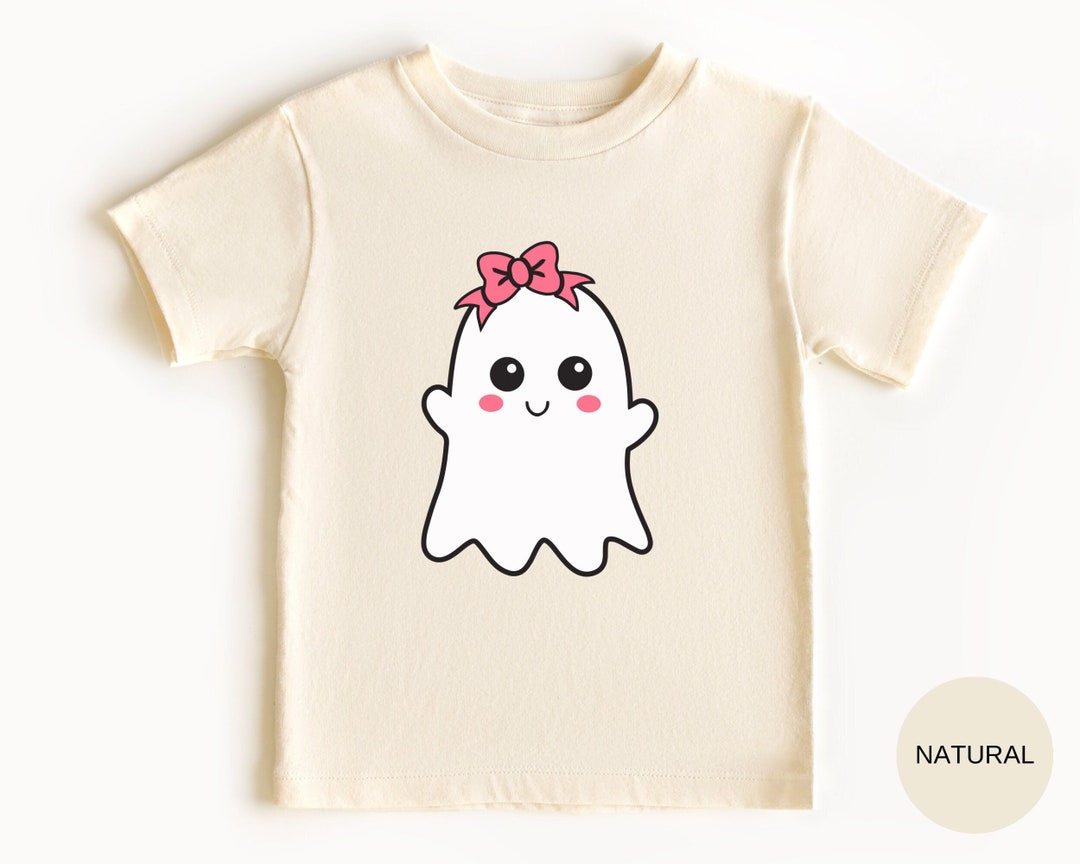 Halloween Ghost With Pink Bow Boo Girls Shirt Cute Ghost for - Etsy