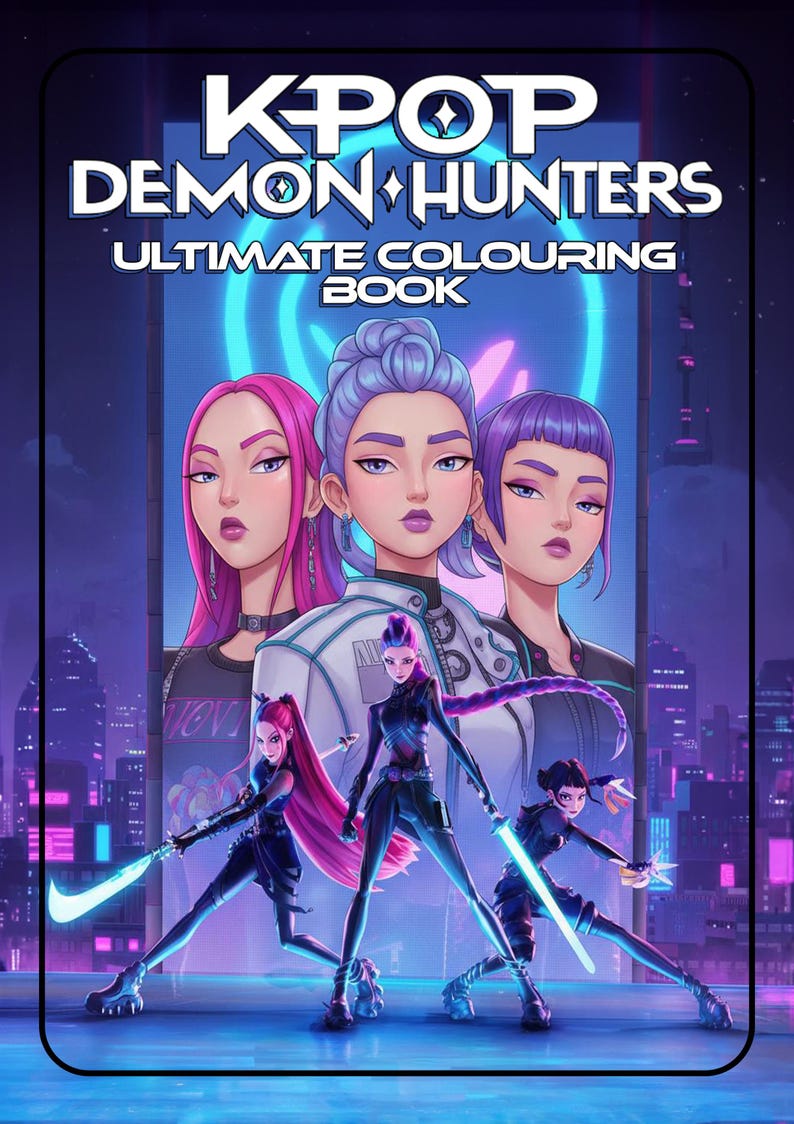 K-pop Demon Hunters Coloring Book | Anime-style, 60 Pages (digital ...