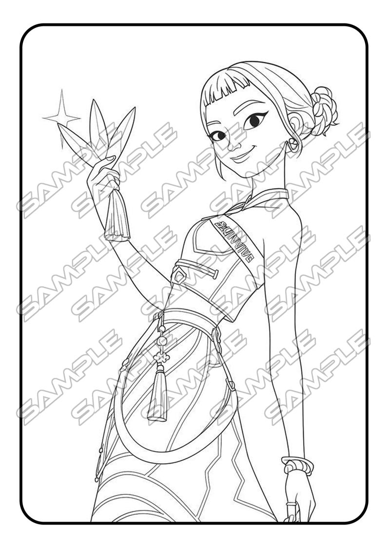 K-pop Demon Hunters Coloring Book | Anime-style, 60 Pages (digital ...