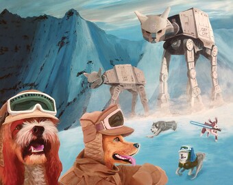 Raiders of the Lost Bark: A 12x18 Movie Mutts Art Print - Etsy