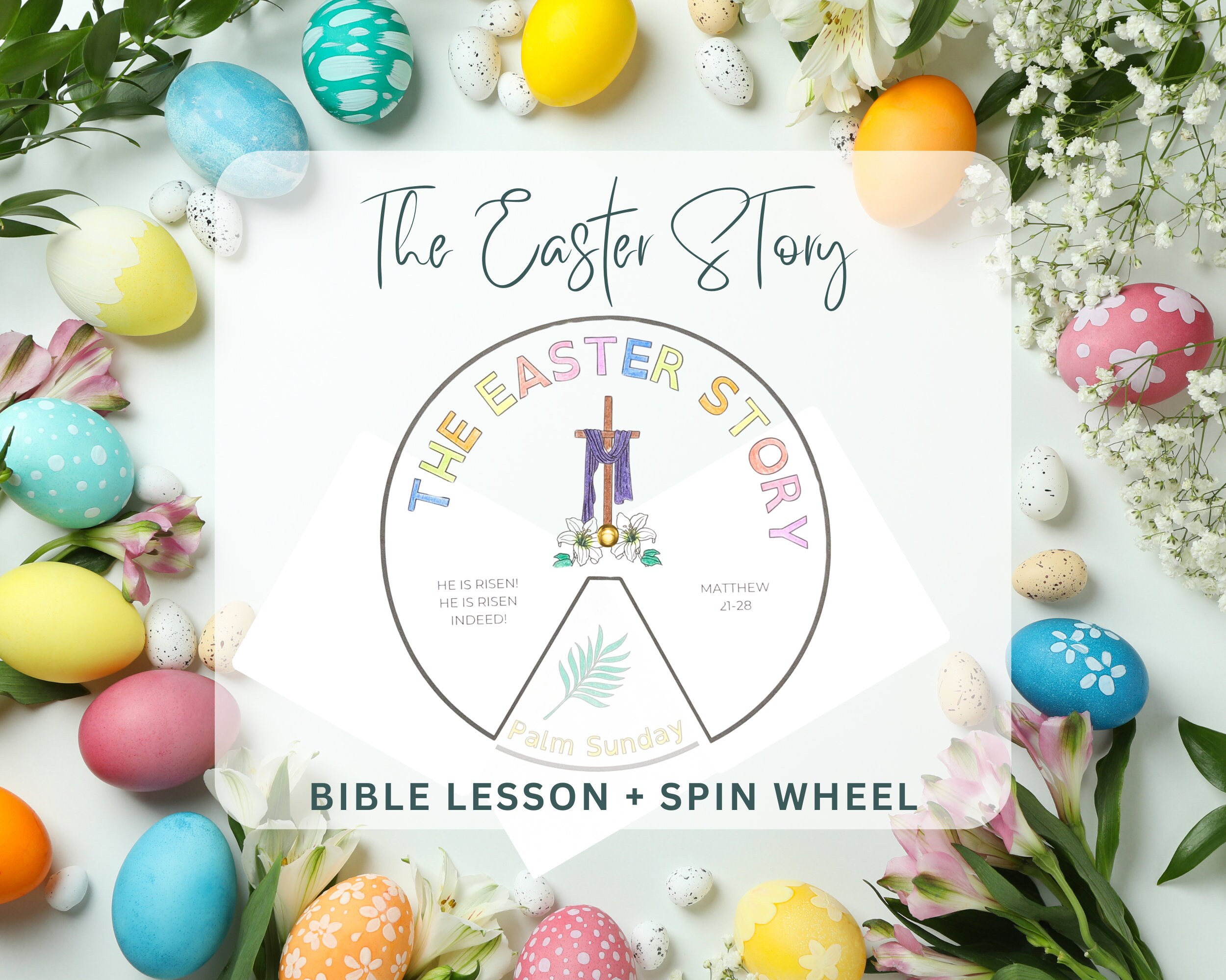 The Easter Story | Spinning Wheel | Coloring Wheel | Arts & Crafts ...