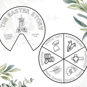 The Easter Story | Spinning Wheel | Coloring Wheel | Arts & Crafts ...