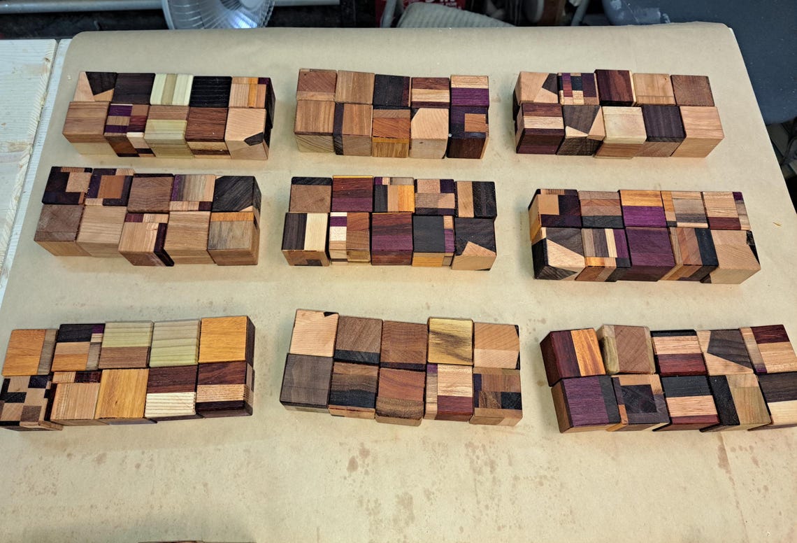 Colourful Hardwood Blocks - Etsy