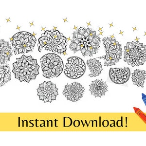 20 Printable Mandala Coloring Pages PDF Printable Coloring Pages - Etsy