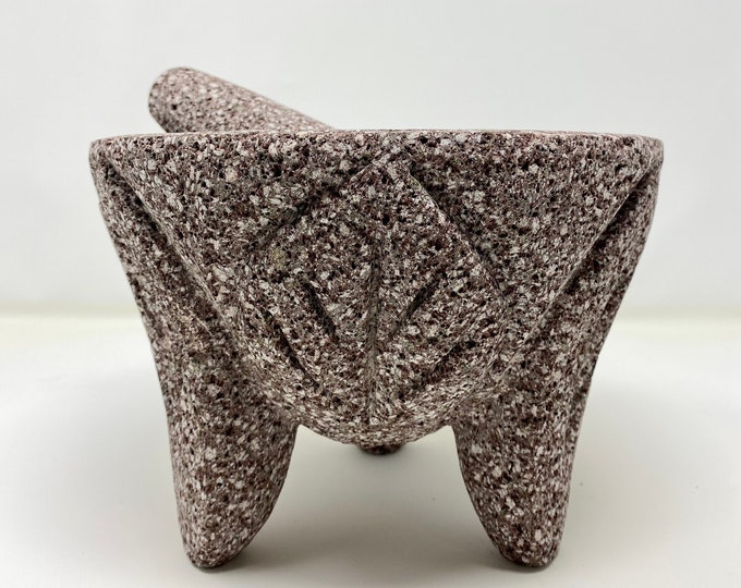 Small Mexican Metate Lava Rock With Metalpil 16.5 X 13.5 CM - Etsy