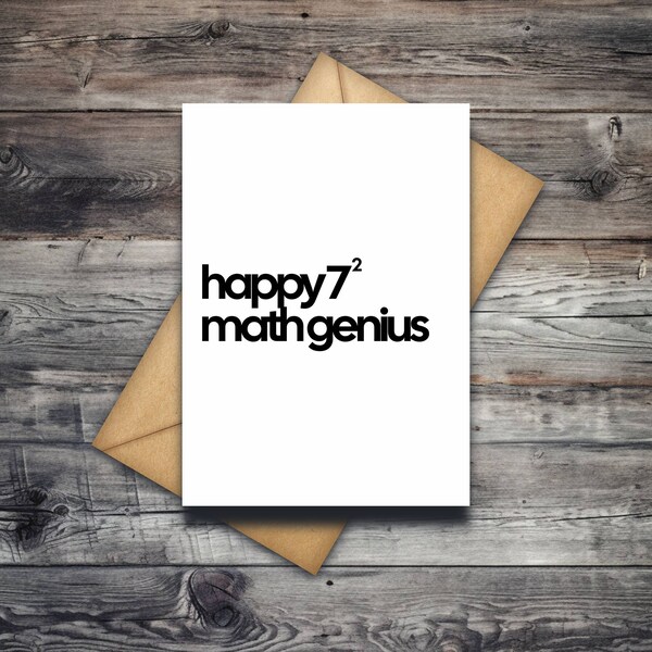 Math Pun Birthday Cards - Etsy