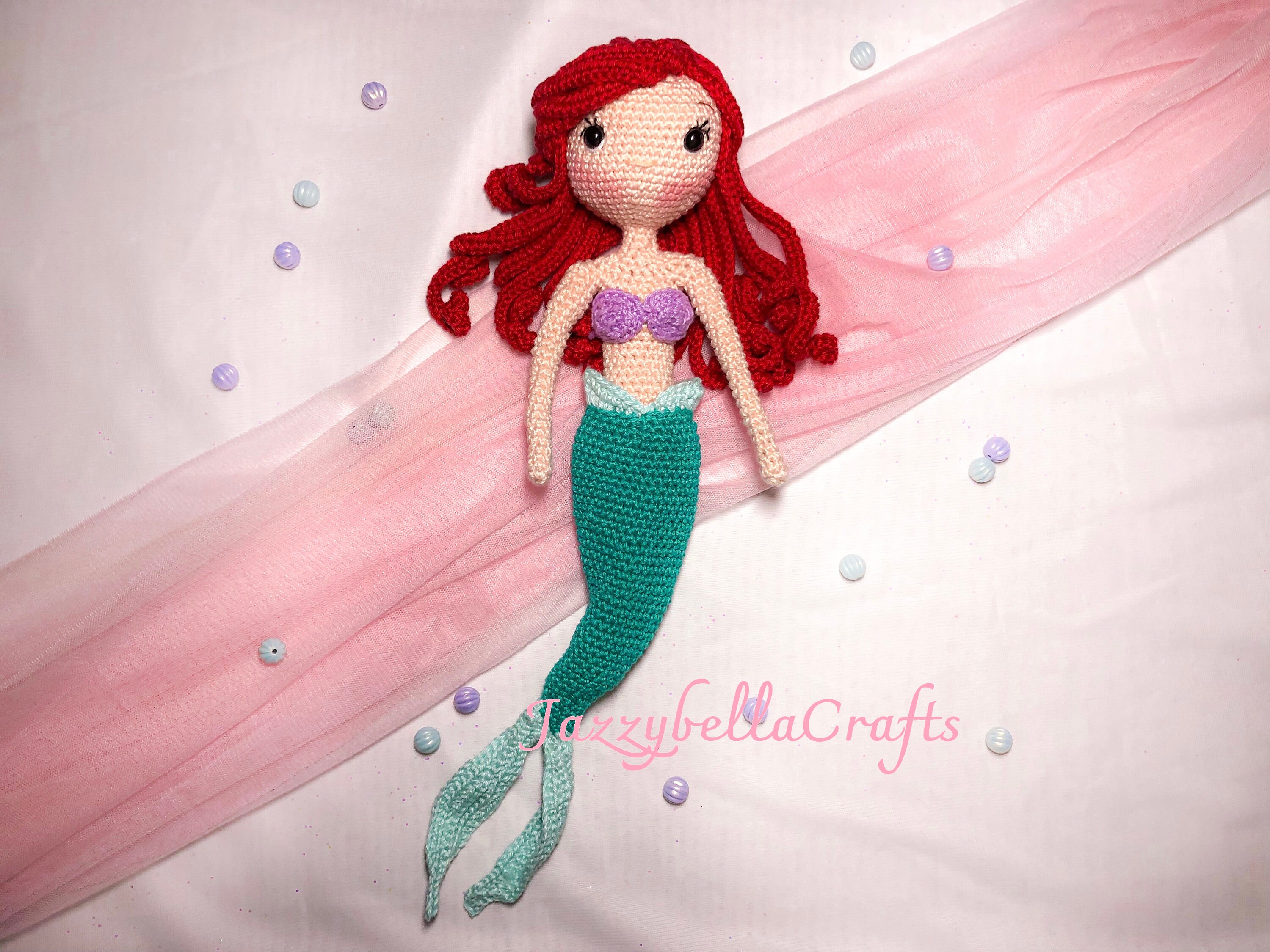 2x Ariel Crochet Pattern Pack - Mermaid and Princess Outfit - Amigurumi ...